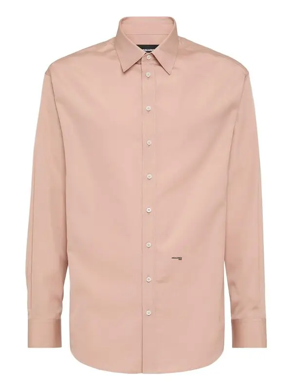 Dsquared2 Drop Shoulder Shirt With Logo Detail - Pink