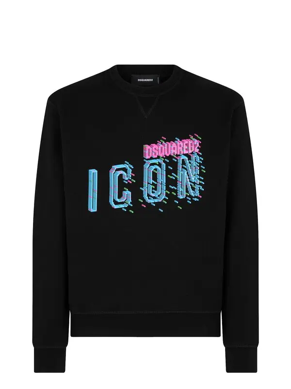 Dsquared2 Icon Pixelated Graphic Sweatshirt - Black