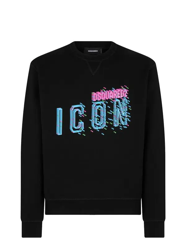 Dsquared2 Icon Pixelated Graphic Sweatshirt - Black