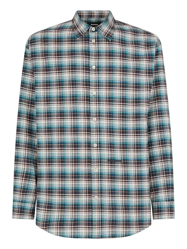 Dsquared2 Layered Sleeves Checked Shirt - Fantasy