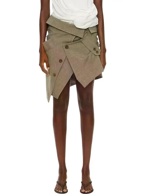 Christopher Esber Banyan Deconstructed Mini Skirt - Brown