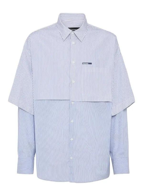 Dsquared2 Oversize Hybrid Shirt - Fantasy