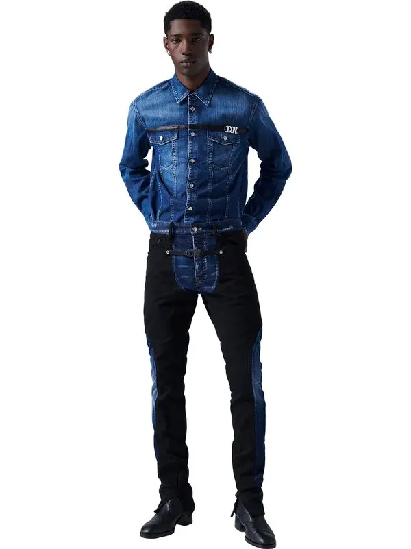 Dsquared2 Icon Dark Wash Techno Cool Guy Jeans - Black