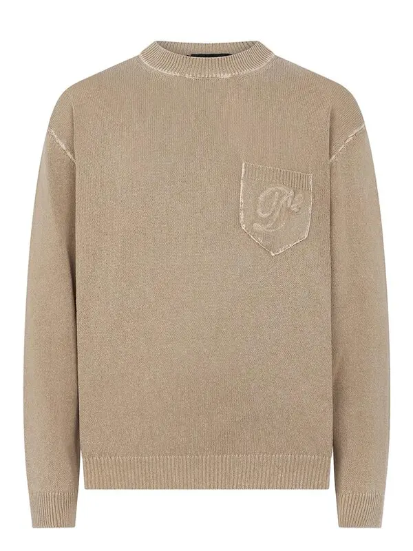 Dsquared2 Jersey Stitch Pullover With Chest Pocket - Black