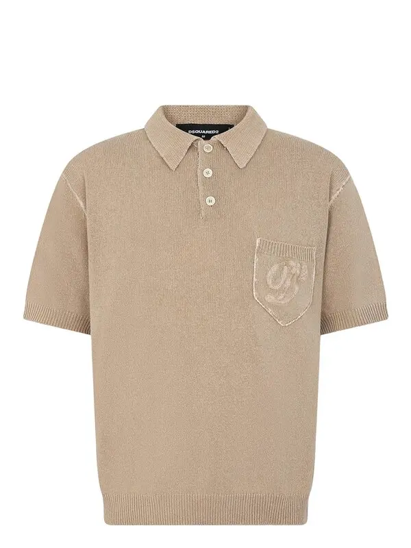 Dsquared2 Signature Knit Polo Shirt - Black