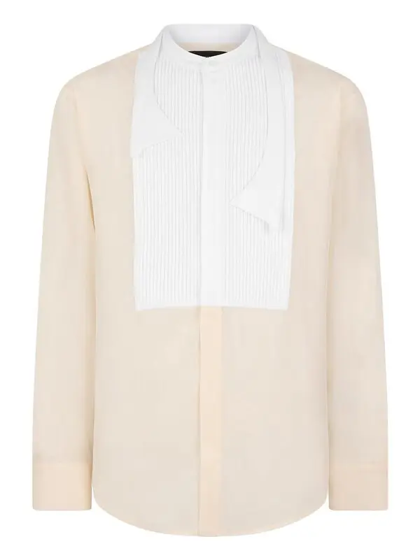 Dsquared2 Silk Satin Shirt With Plastron And Dropped Shoulders - Black
