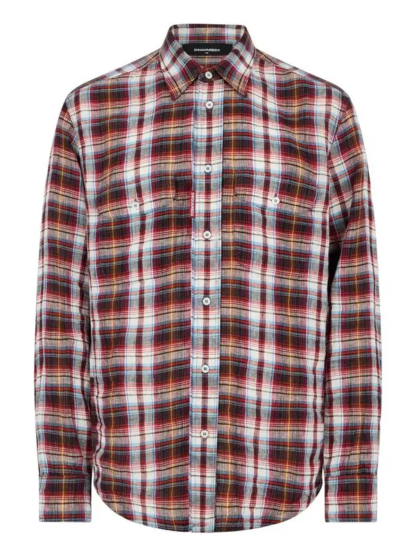 Dsquared2 Canadian Vintage Linen Shirt - Blue