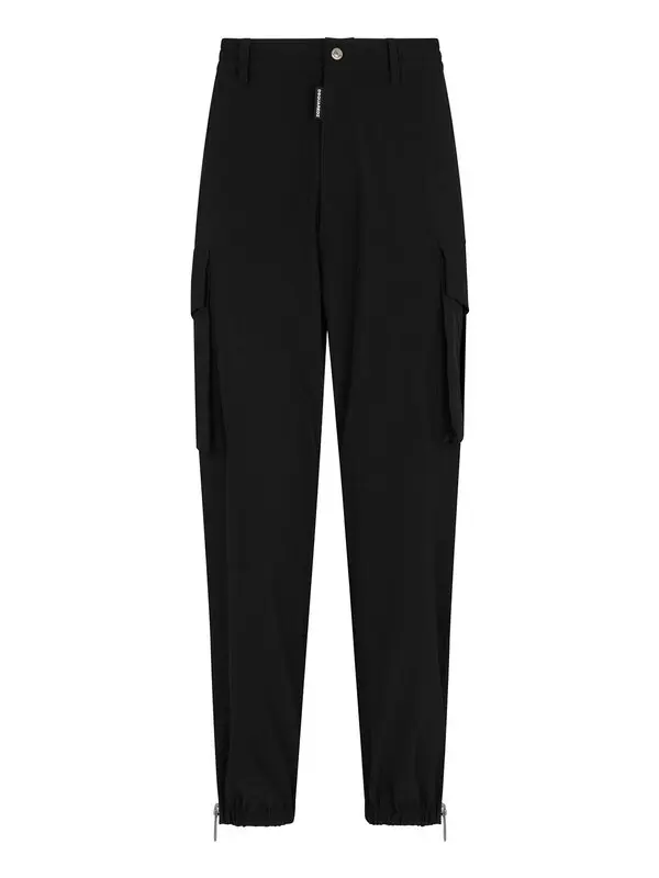 Dsquared2 Techno Nylon Cargo Pants - Black