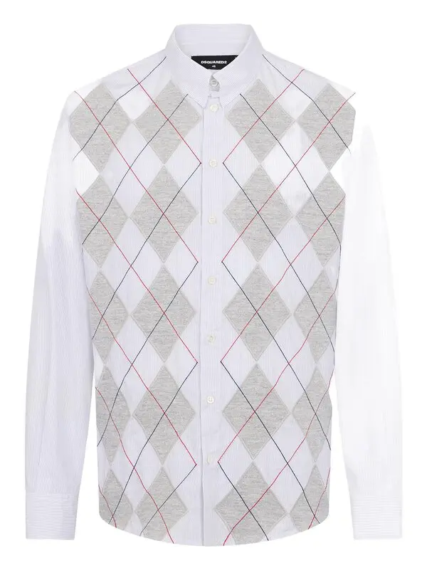 Dsquared2 Argyle Patch Shirt - Fantasy