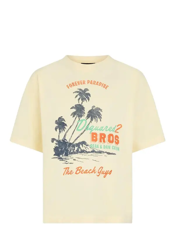 Dsquared2 Relaxed Fit Graphic T-shirt - Yellow