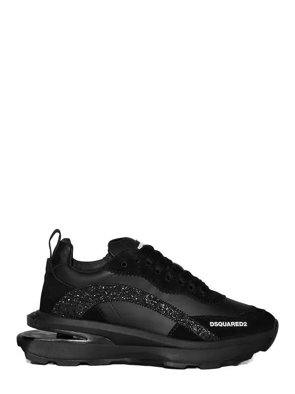 Dsquared2 Slash Sneakers With Glitter Embellishment - Black
