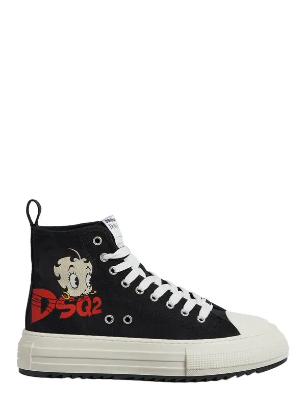 Dsquared2 Betty Boop Berlin High Top Sneakers - Black