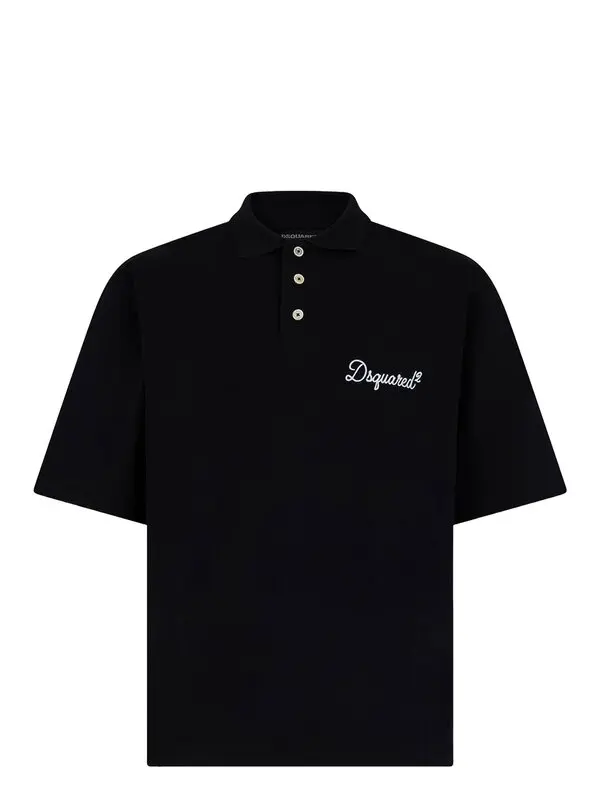 Dsquared2 Signature Polo Shirt - Black