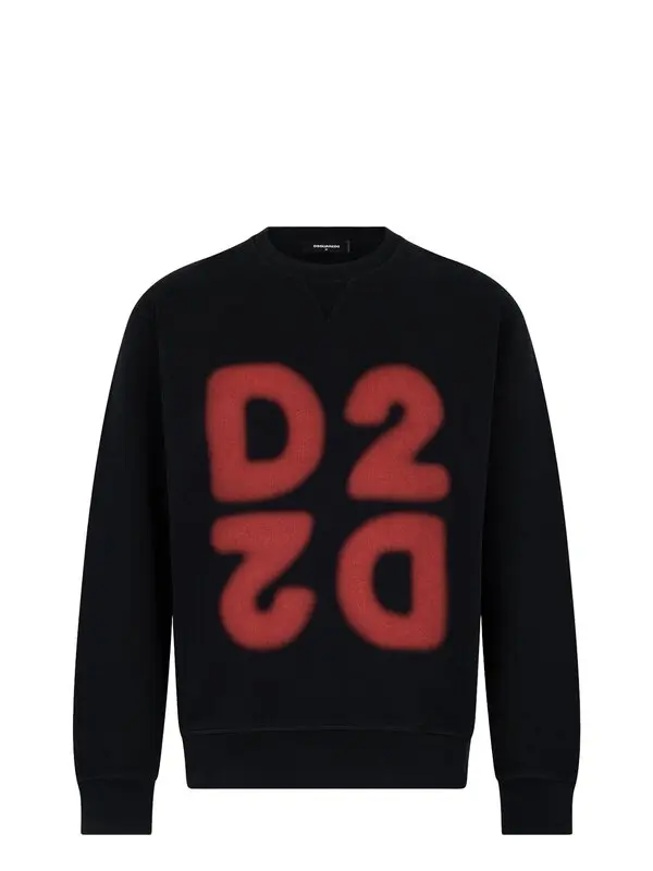 Dsquared2 Upside Down Cool Fit Crewneck Sweatshirt - Black