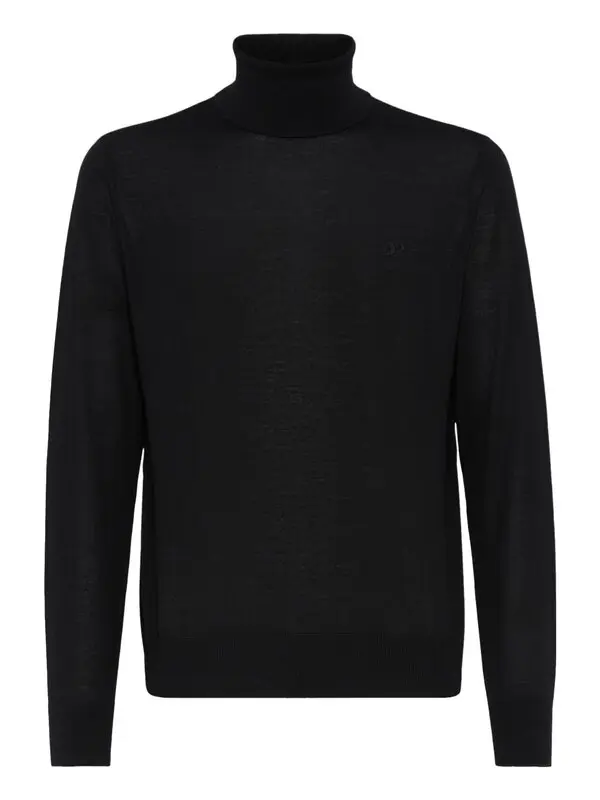 Dsquared2 Pure Virgin Wool Turtleneck Pullover - Black