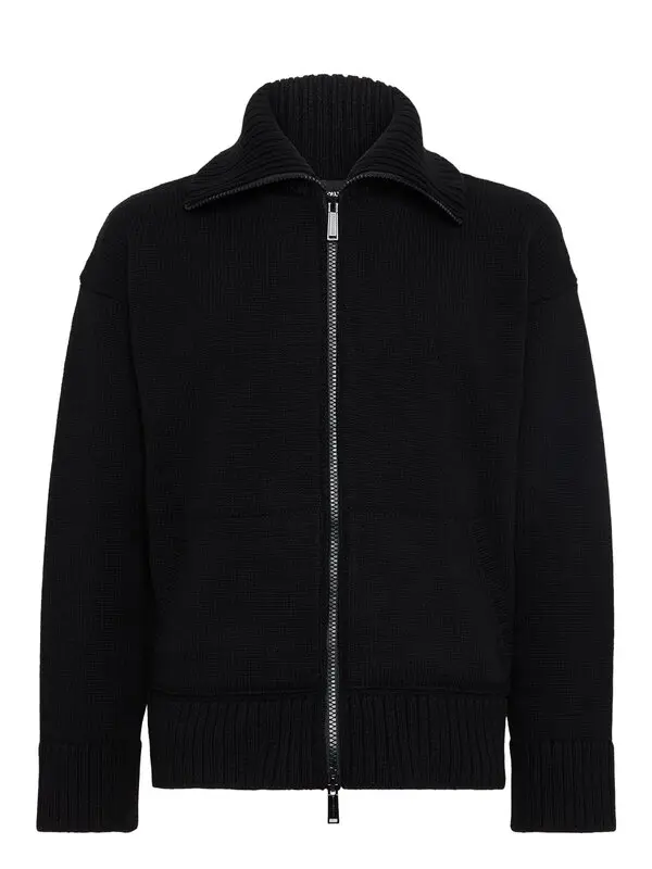 Dsquared2 Fake Stitch Zipped Cardigan - Black