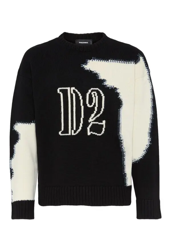Dsquared2 Fake Stitch Knit Sweater - Black