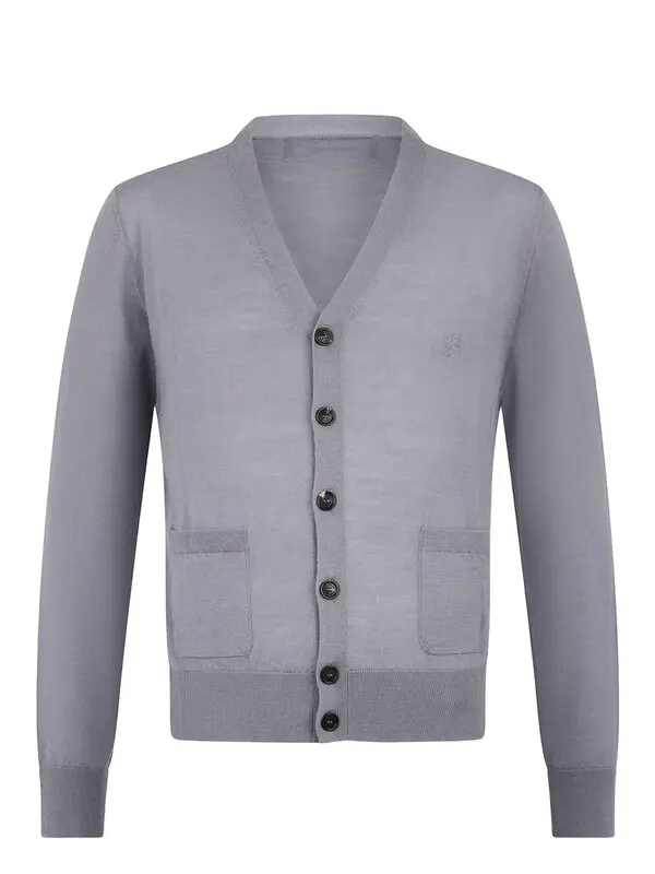 Dsquared2 V-neck Wool Cardigan - Grey