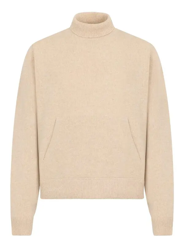 Dsquared2 Virgin Wool Turtleneck Pullover - Beige