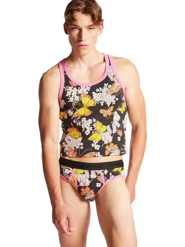 Dsquared2 All-over Butterfly Print Tank Top - Fantasy