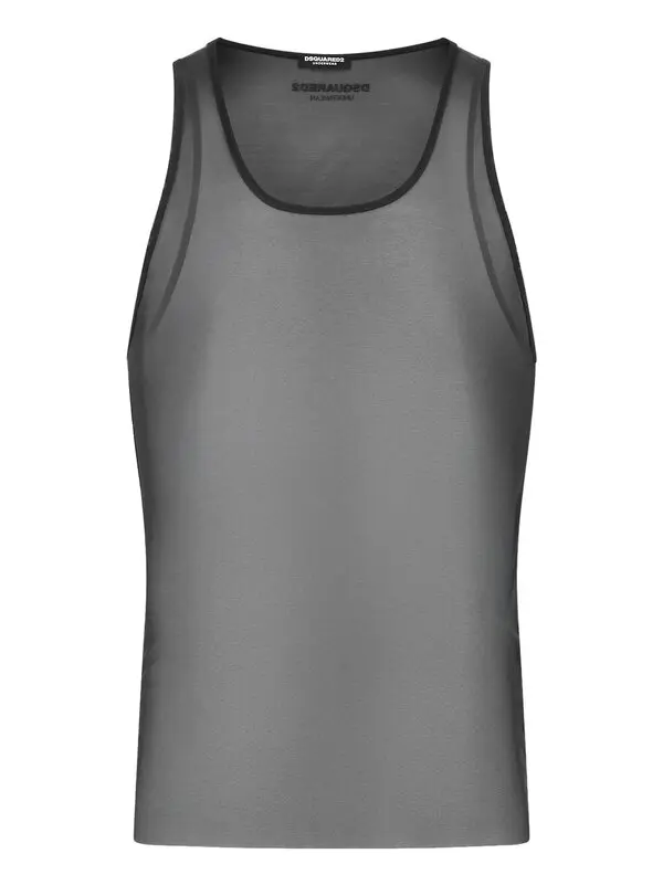 Dsquared2 Logo Sheer Tank Top - Black