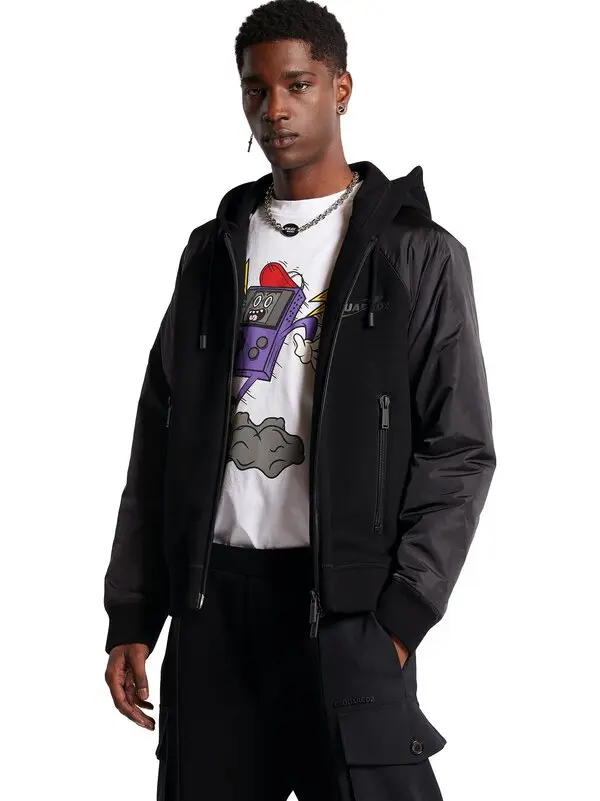 Dsquared2 Zip-up Raglan Hoodie - Black