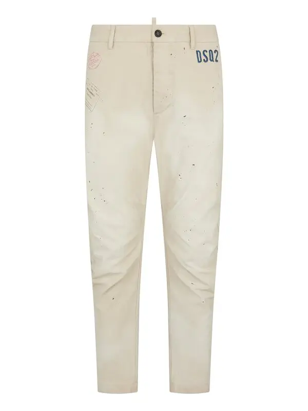 Dsquared2 Stamps" Chino Pants - Blue