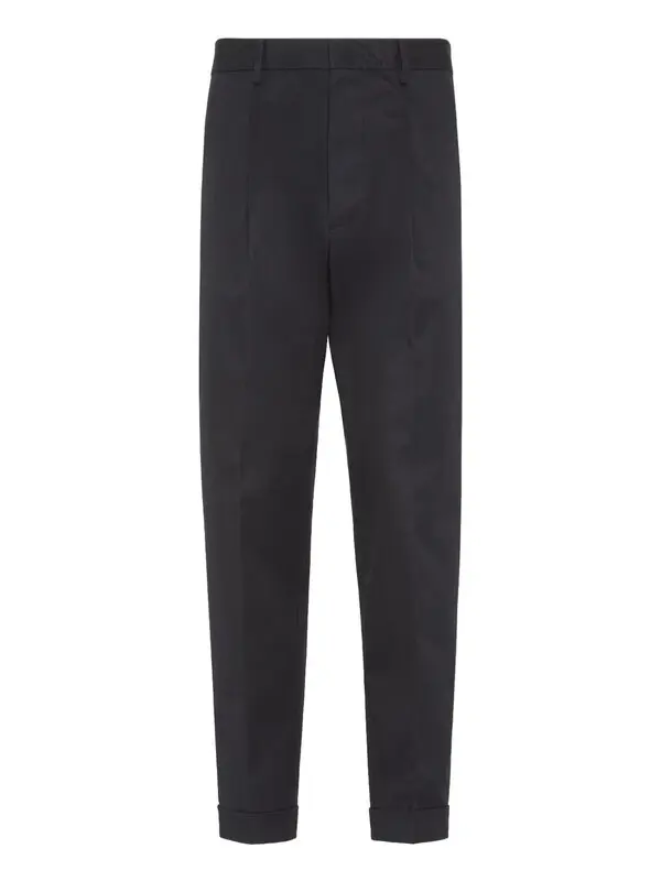 Dsquared2 One Pleat Cotton Trouser - Black