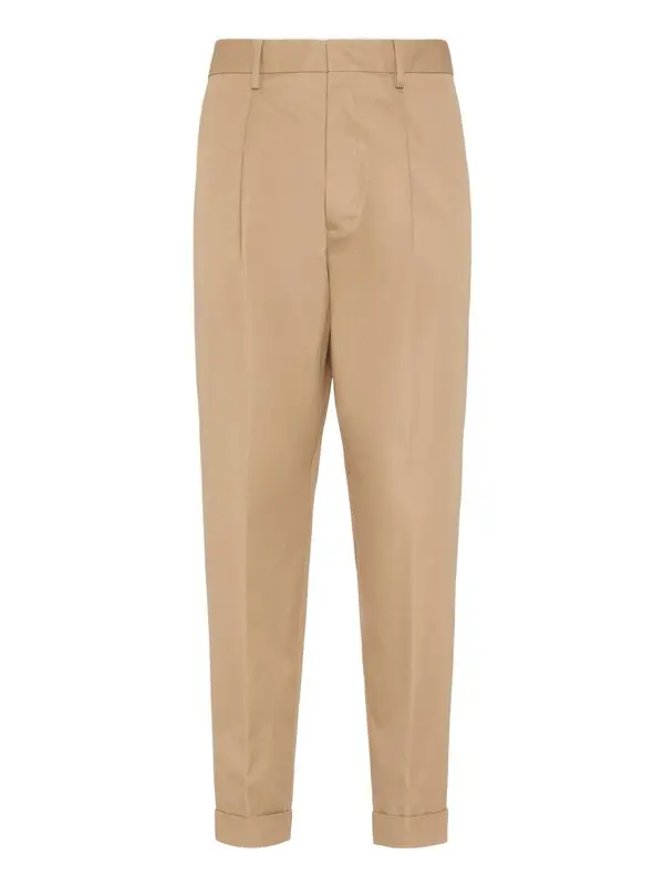 Dsquared2 One Pleat Cotton Trouser - Red
