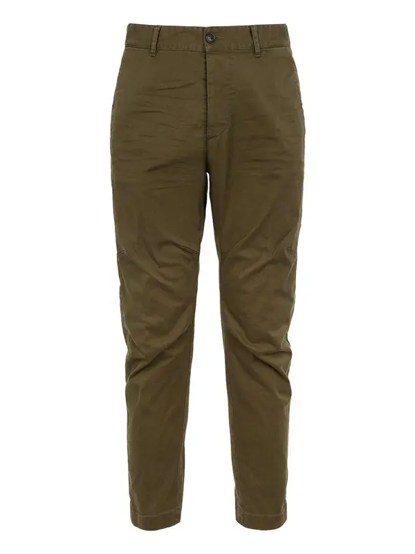 Dsquared2 Stretch Cotton Twill Barrel-leg Chinos - Yellow