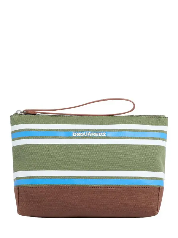 Dsquared2 Striped Canvas Pouch - Multicolor