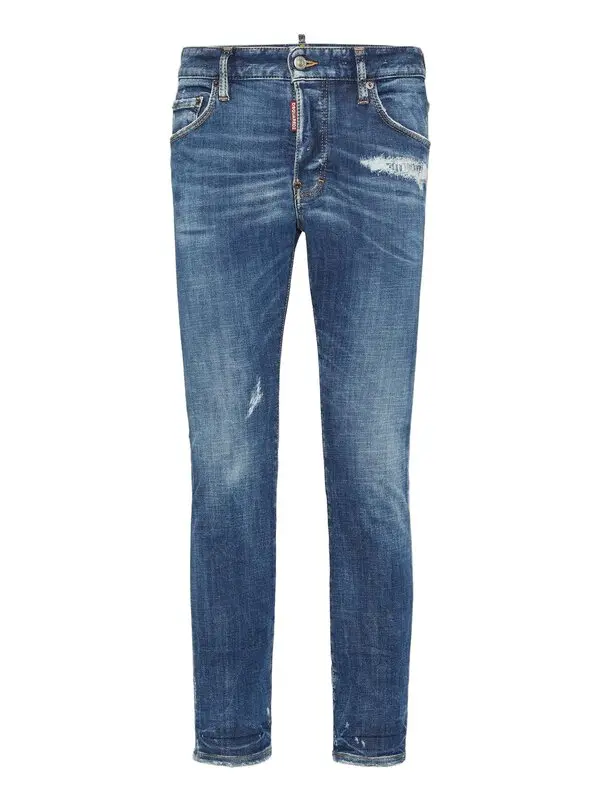 Dsquared2 Medium Wash Skater Jeans - Blue