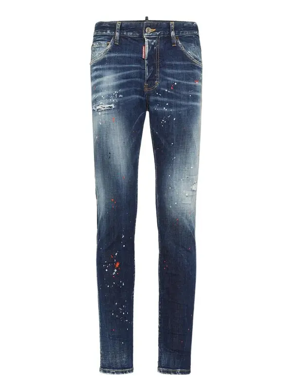 Dsquared2 Cool Guy Jeans With Red Spot Wash - Blue