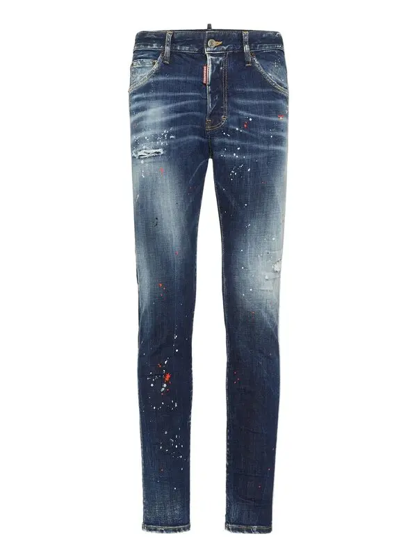 Dsquared2 Cool Guy Jeans With Red Spot Wash - Blue