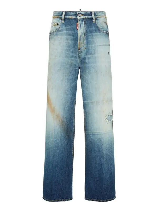 Dsquared2 Medium Rusty Wash Loose Jeans - Blue