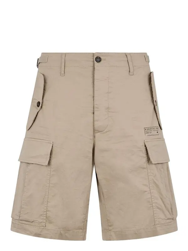Dsquared2 Light Cotton Utility Cargo Shorts - Fantasy
