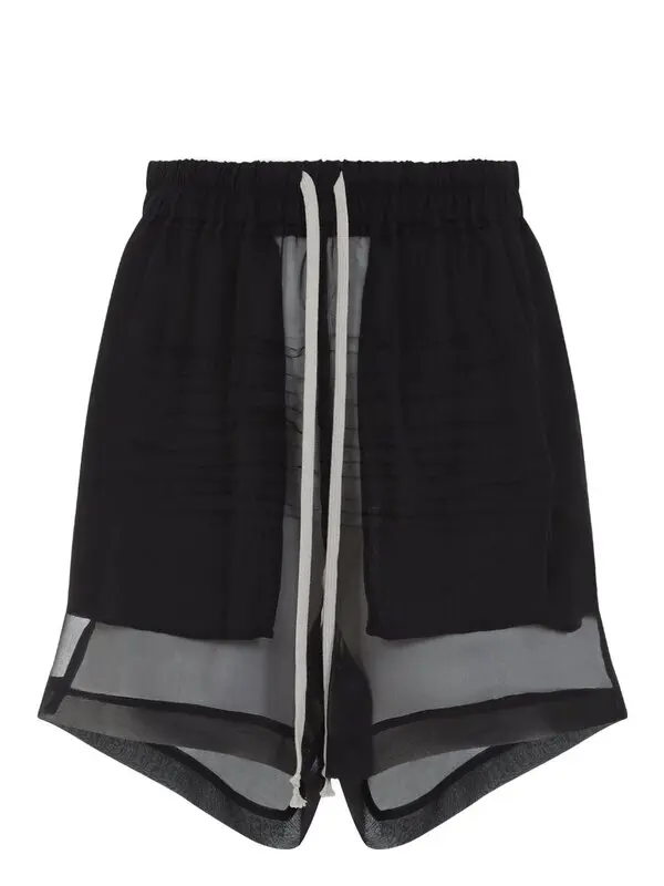 Rick Owens Silk Shorts - Black