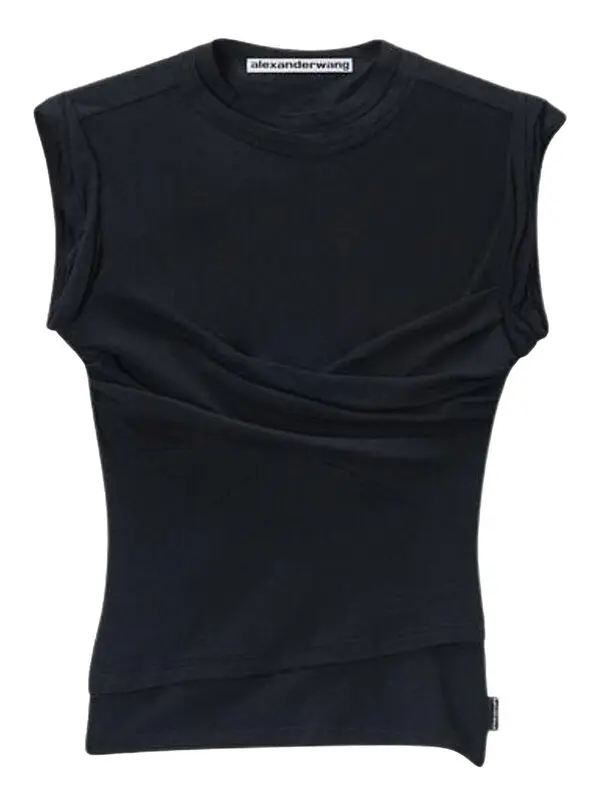 Alexander Wang Twisted Bust Layered Tank - Black