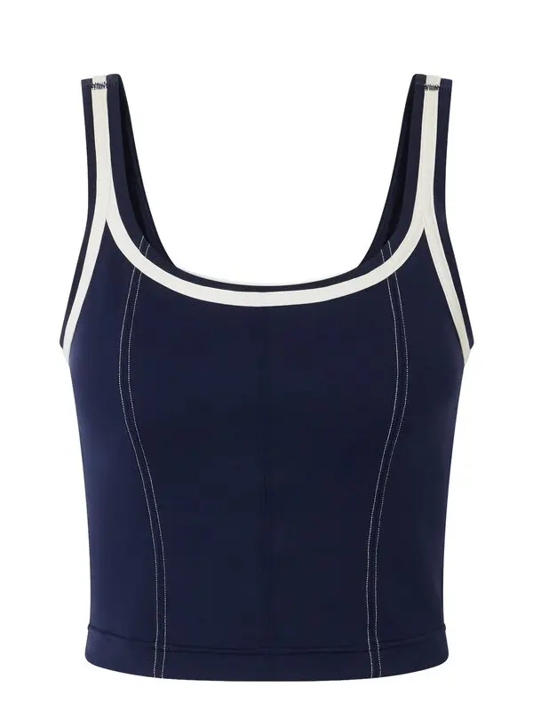 Lululemon Glow Up C/d Stretch-jersey Sports Bra - Blue