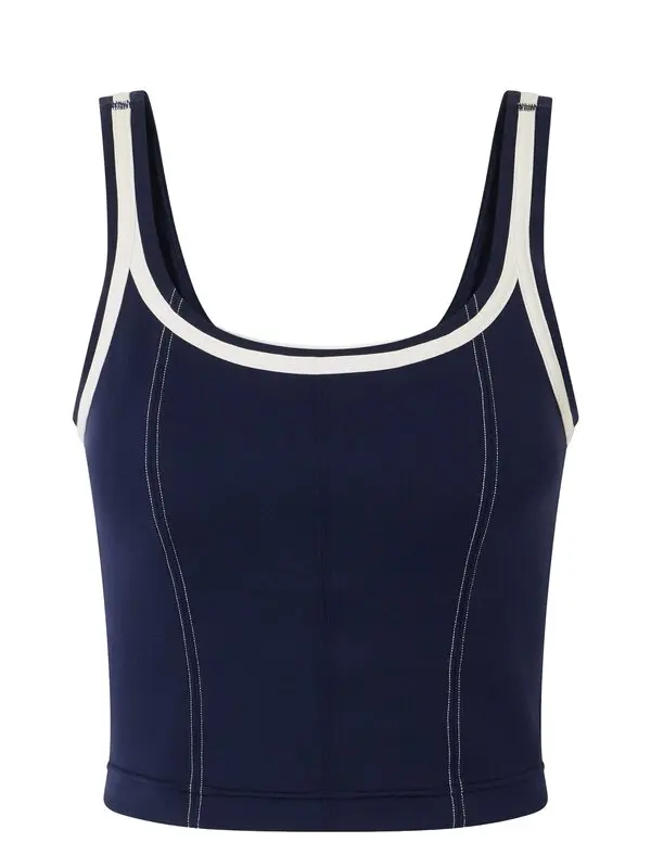 Lululemon Glow Up C/d Stretch-jersey Sports Bra - Navy