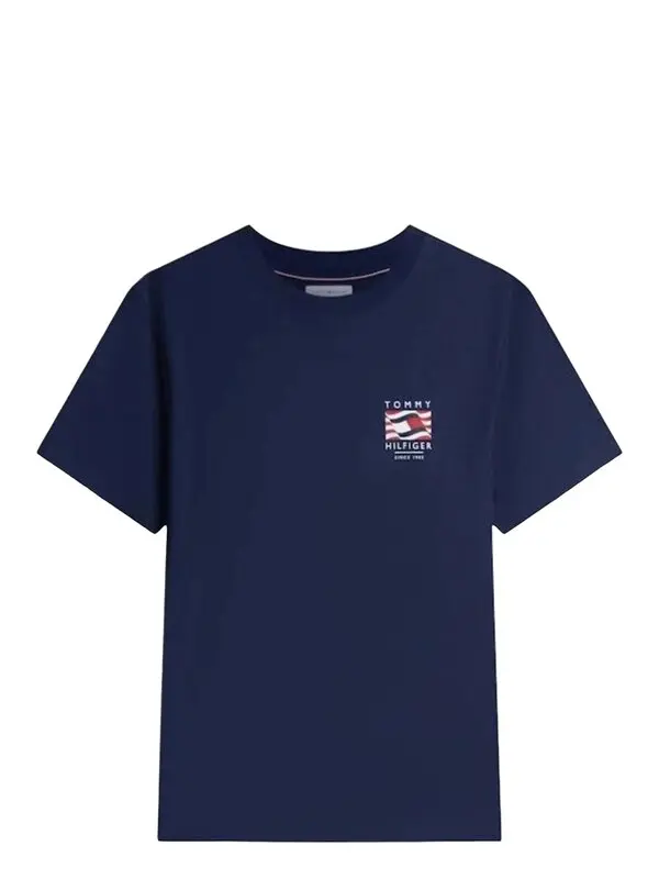 Tommy Hilfiger T-shirt Rwb Box Flag - Blue