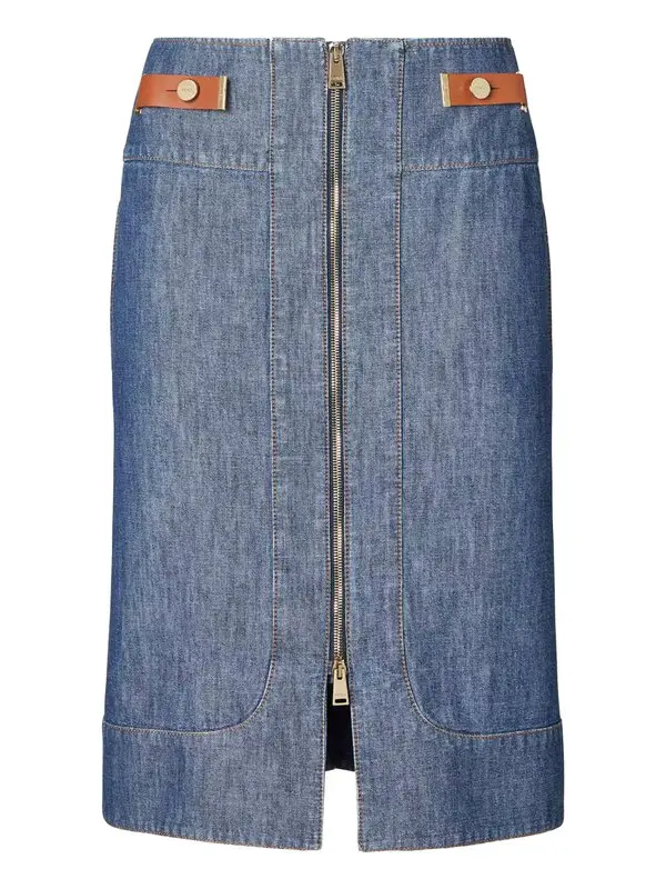 Fendi Chambray Skirt - Blue