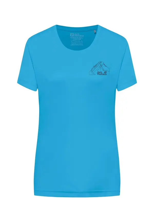 JACK WOLFSKIN Peak Graphic T-shirt - Blue