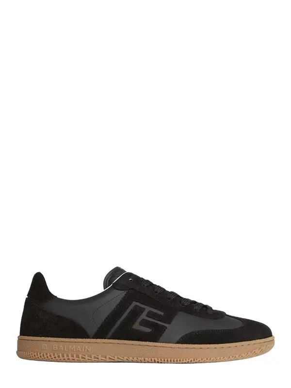 Balmain Low Top Lace Up Sneakers - Black
