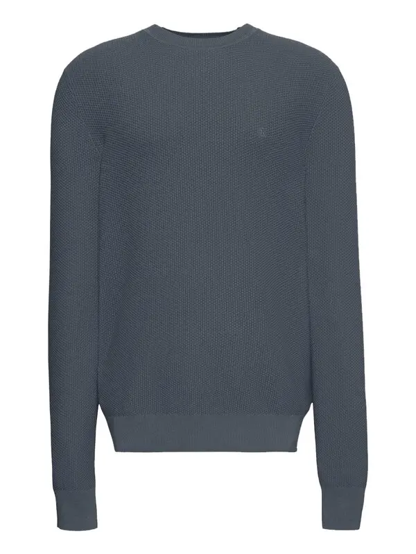 Calvin Klein Textured Cotton Pullover - Blue