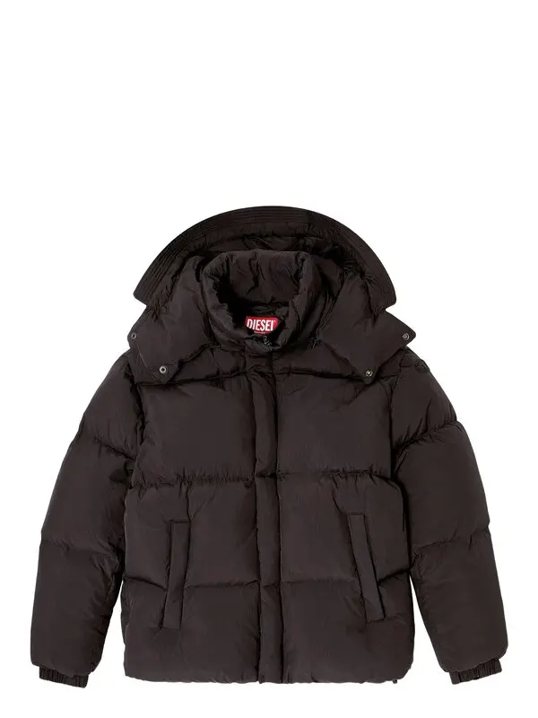DIESEL® Padded Jacket With Hood - Black