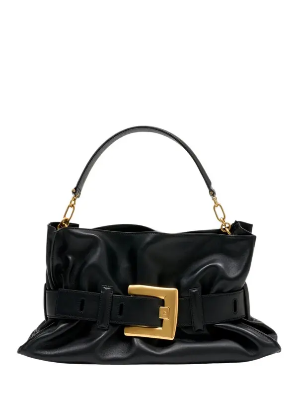 BALMAIN PARIS Clutch Bag With Gold Tone Clasp - Black