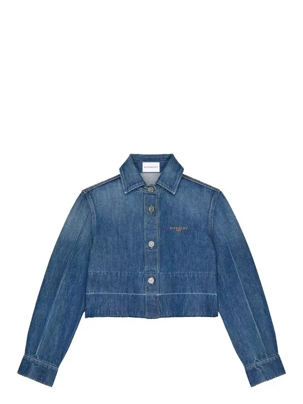 Givenchy Raw Hem Denim Shirt - Blue