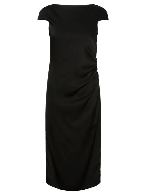 Max Mara Ruched Midi Dress - Black
