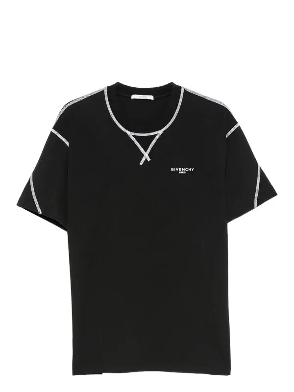 Givenchy Couture Seam Contrasted Stitch T-shirt - Black